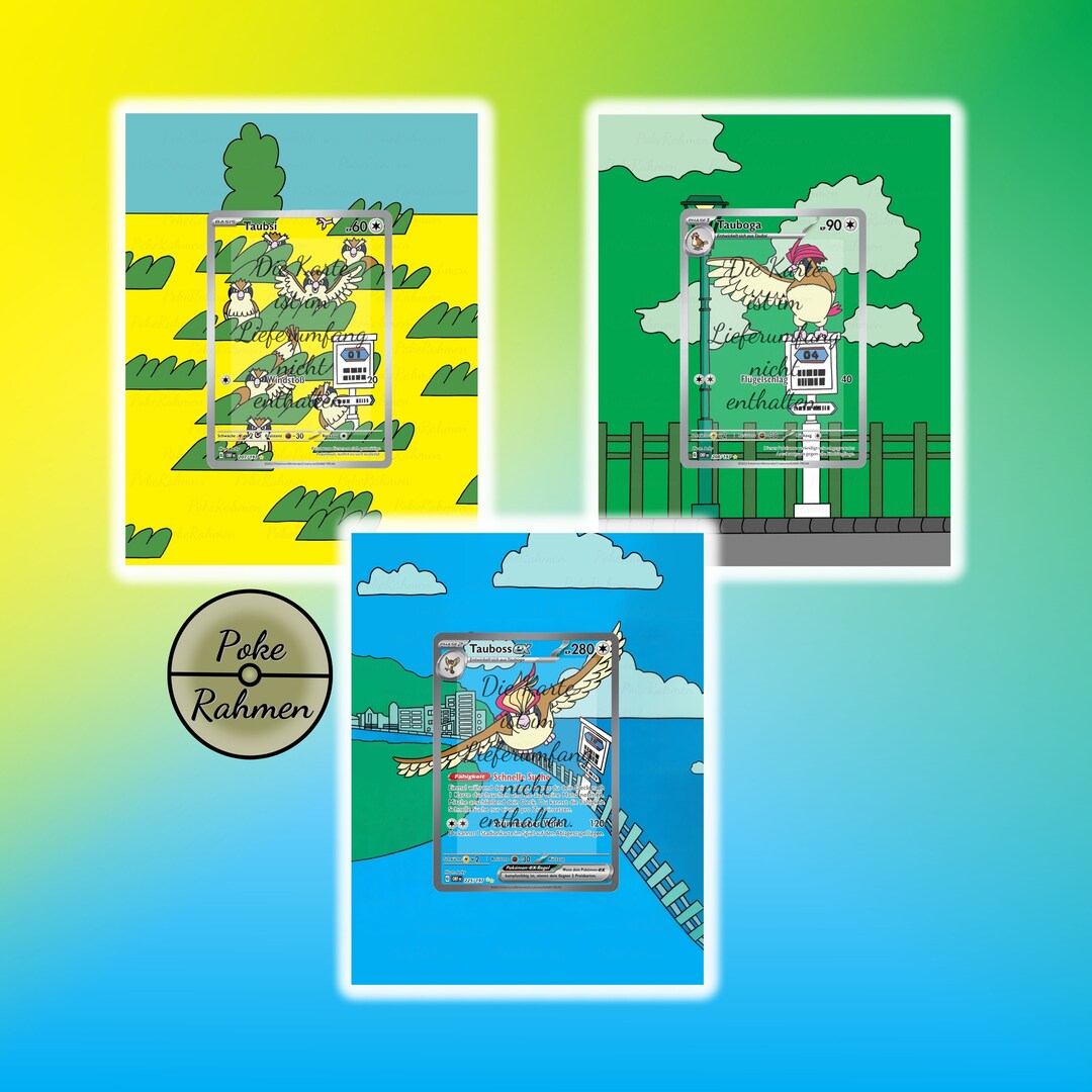Pokemon Frame for Tauboss Ex, Tauboga, Taubsi (OBF 225 208 207) - Etsy