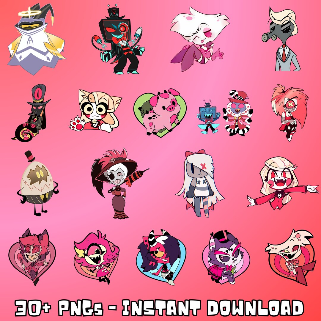 Hazbin Hotel Characters Bundle PNG Designs Cartoon Helluva Boss - Etsy