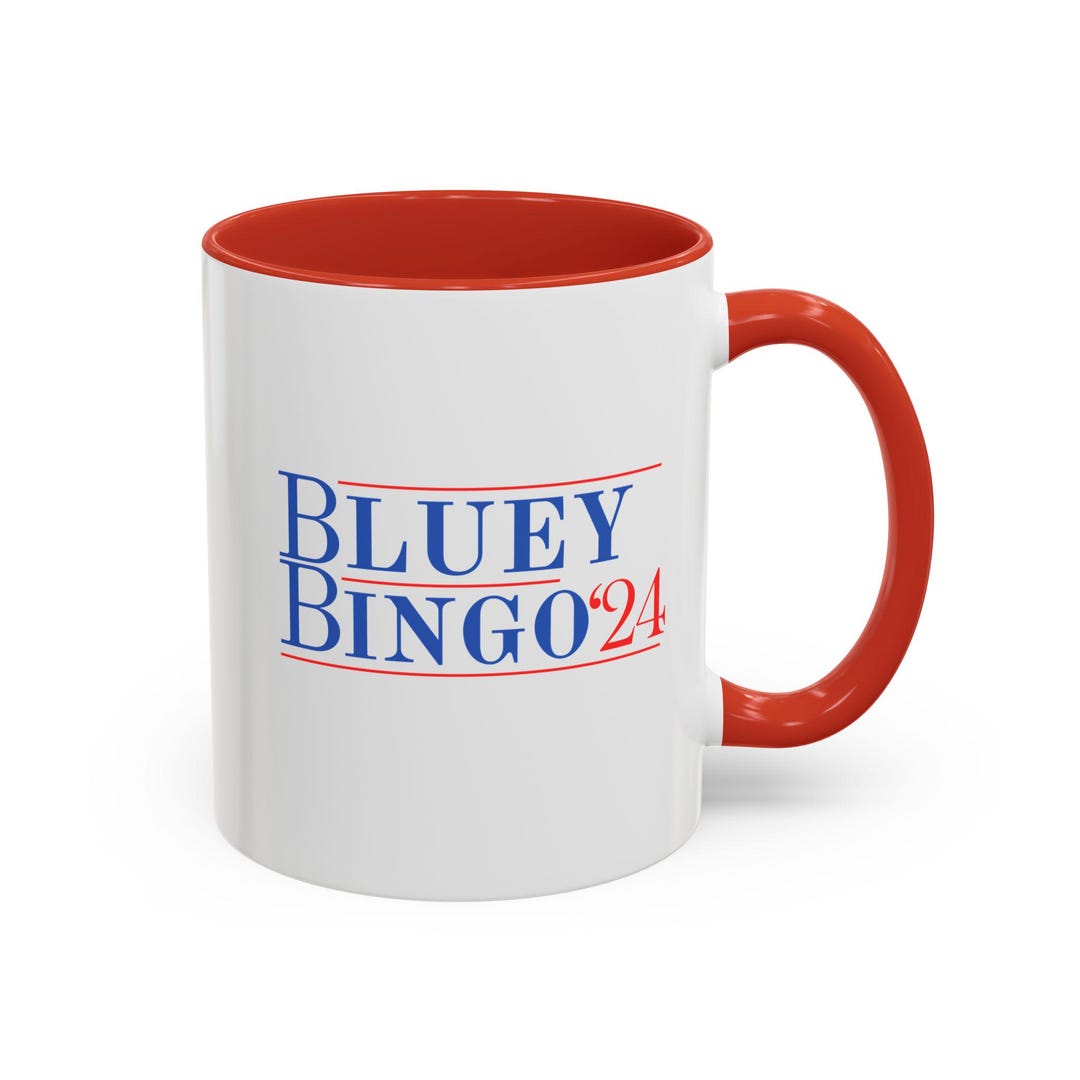 Bluey for President Cup Bluey Gift Mug Bluey President 2024 Accent ...