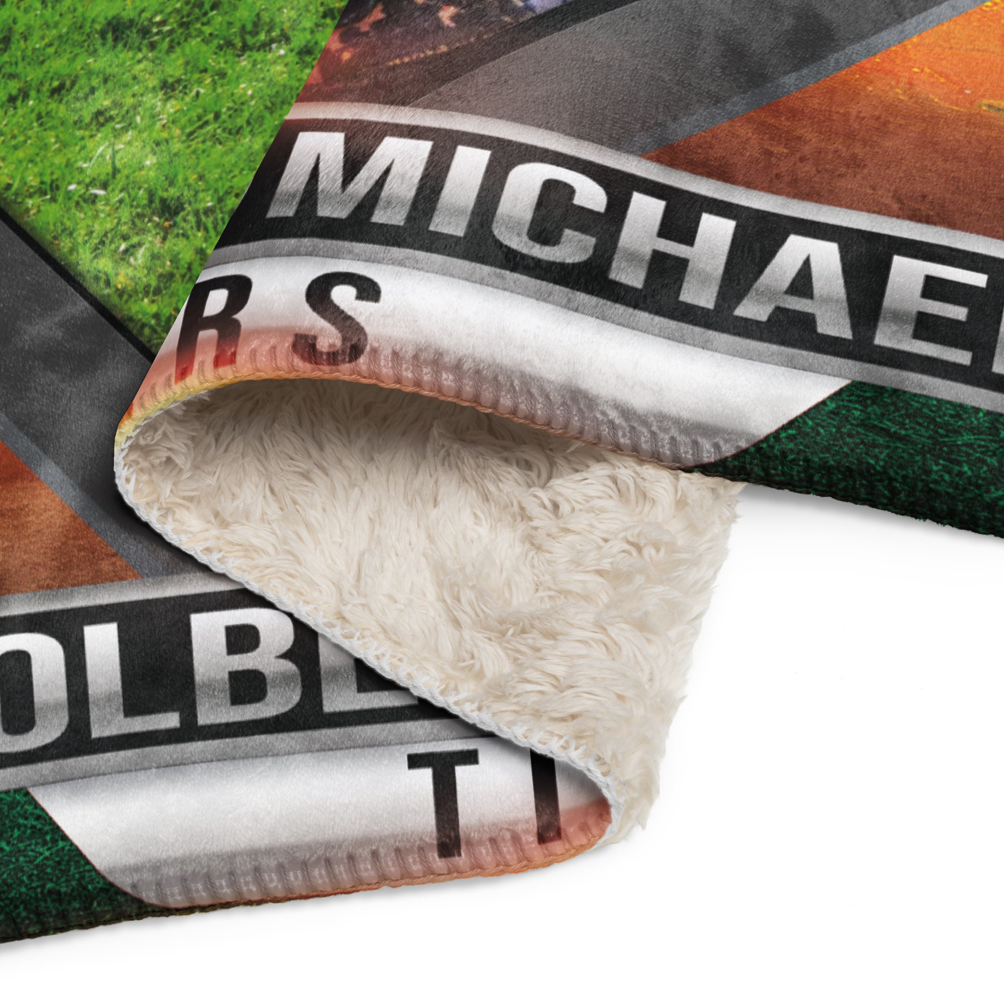 Diamond Shape Custom Baseball Sherpa Blanket | Personalized Warm Shaw ...