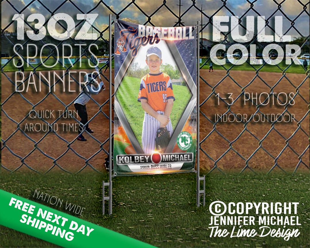 Personalized Dimond Sports Banner | Wall Art | Custom Banners | Vinyl ...