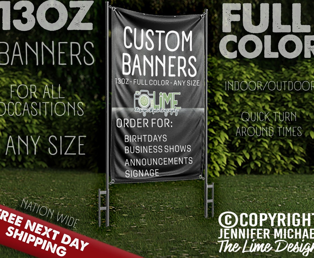 Custom Designed Banner Wall Art Birthday Parties Vinyl Banners Seniors ...
