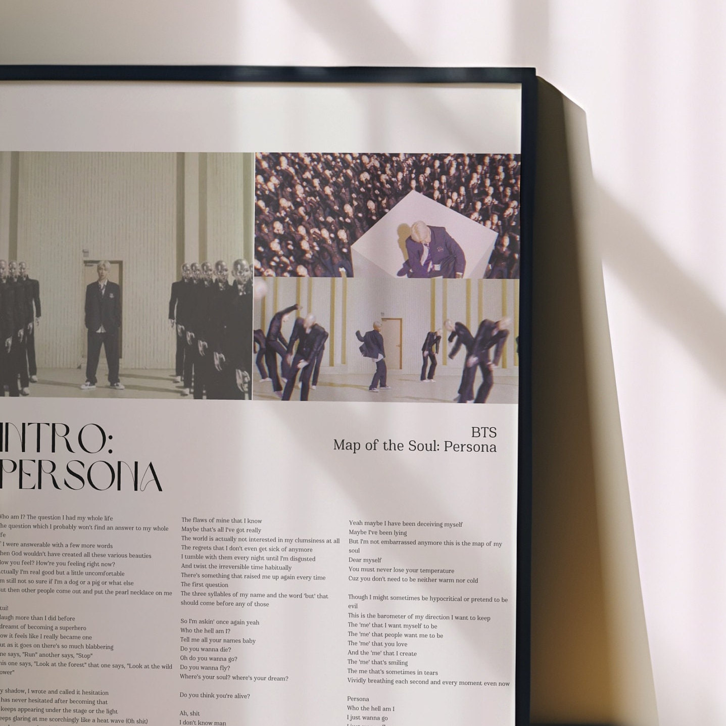 BTS Poster Wall Art Print Decor Art Print BTS Intro: Persona Room Decor ...