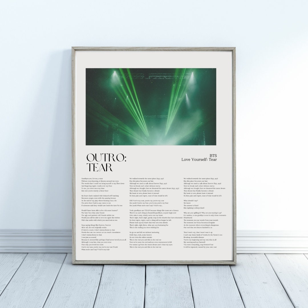 BTS Poster Wall Art Print Decor Art Print BTS Outro: Tear Room Decor ...