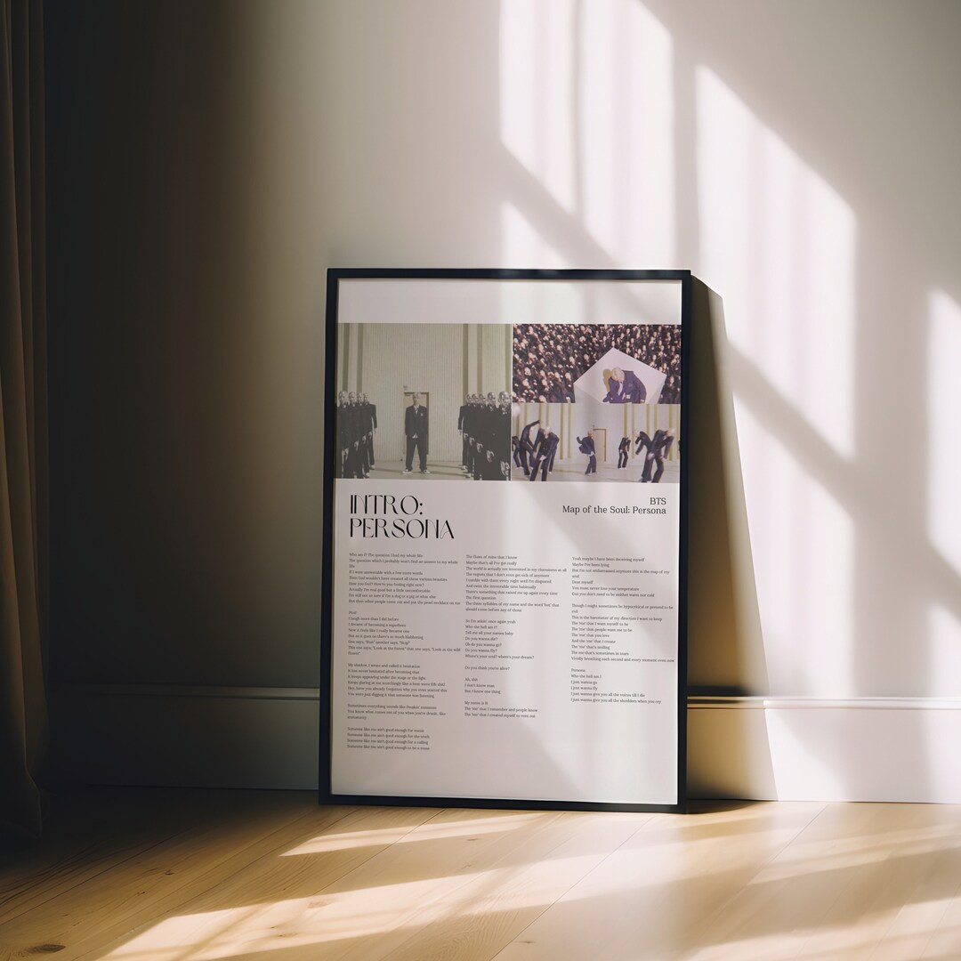 BTS Poster Wall Art Print Decor Art Print BTS Intro: Persona Room Decor ...