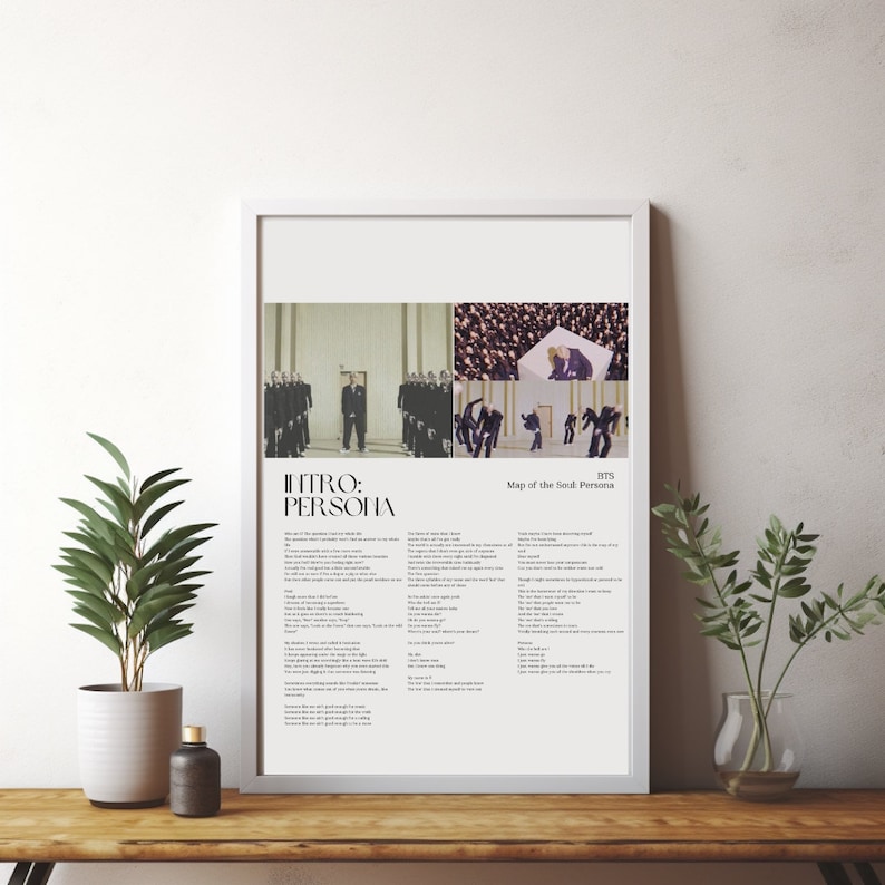 BTS Poster Wall Art Print Decor Art Print BTS Intro: Persona Room Decor ...