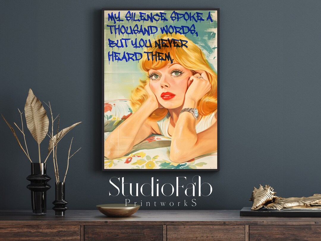 Pulp Magazine Style Downloadable Art my Silence Spoke a Thousand Words ...