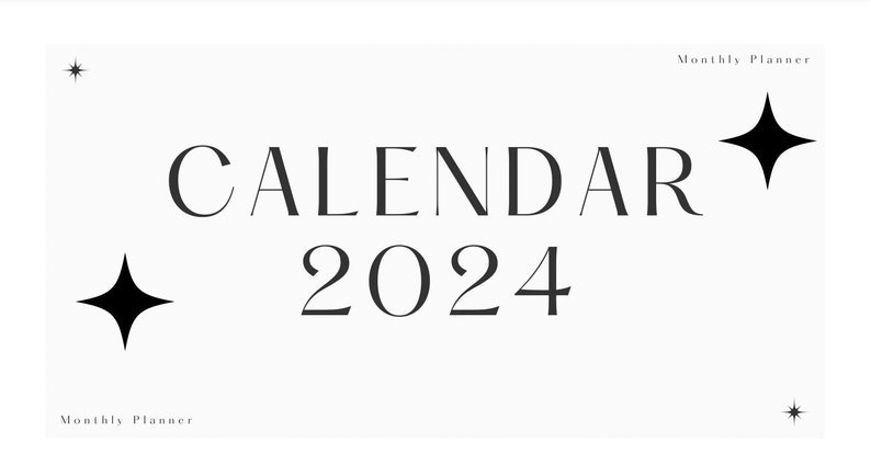 2024 Aesthetic Calendar - Etsy
