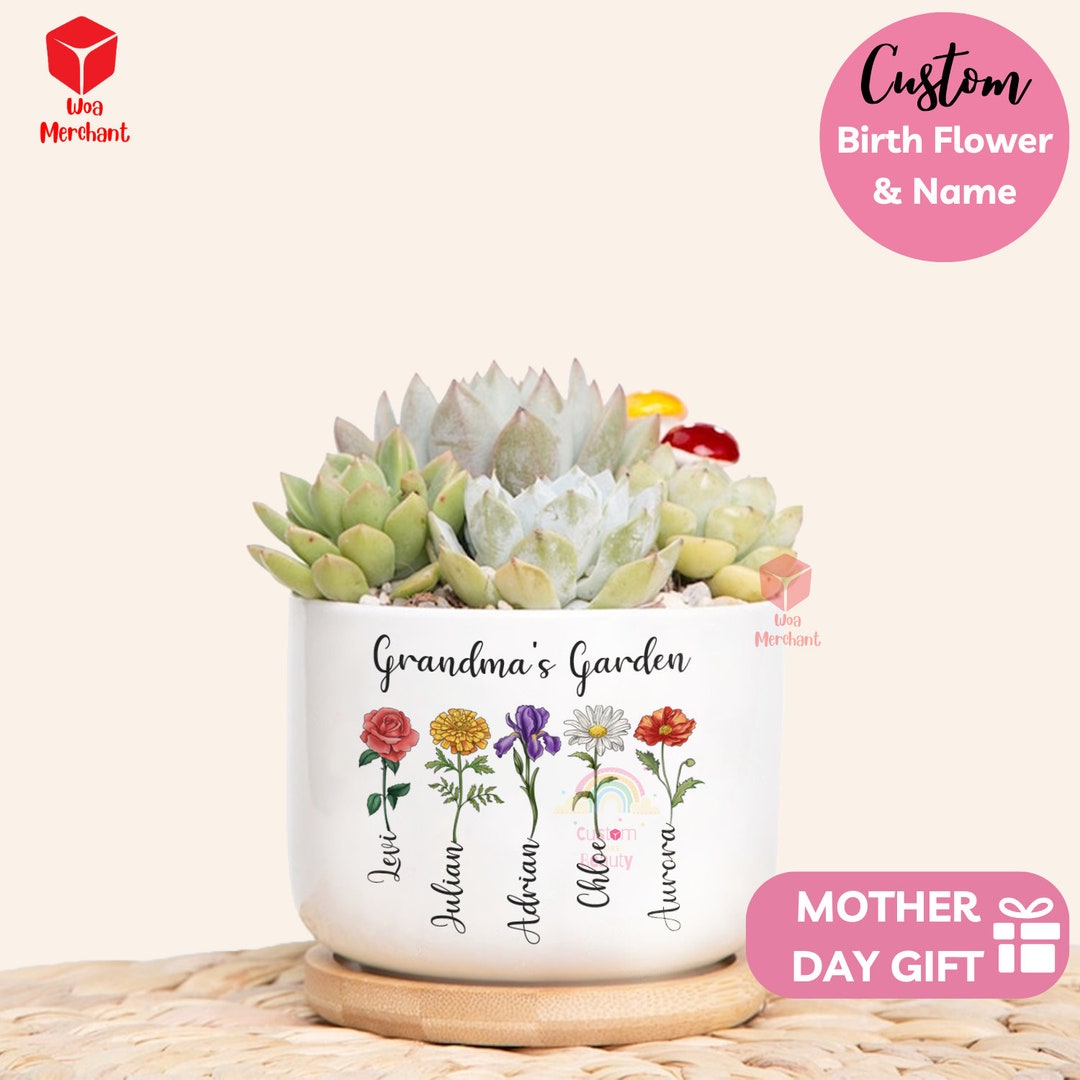 Mothers Day for Grandma, Mothers Day Vase, Grandma Vase, Custom Plant ...