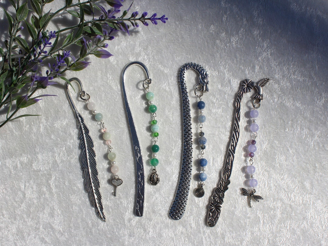 Metal Crystal Beaded Bookmarks silver - Etsy