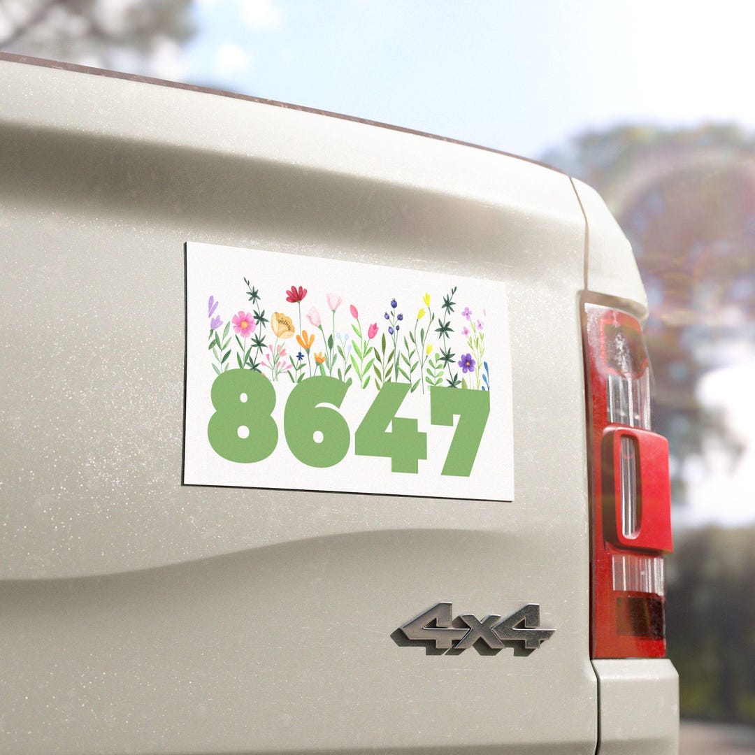 8647 Sticker 8647 Car Magnet 8647 Bumper Sticker Anti Trump Bumper ...