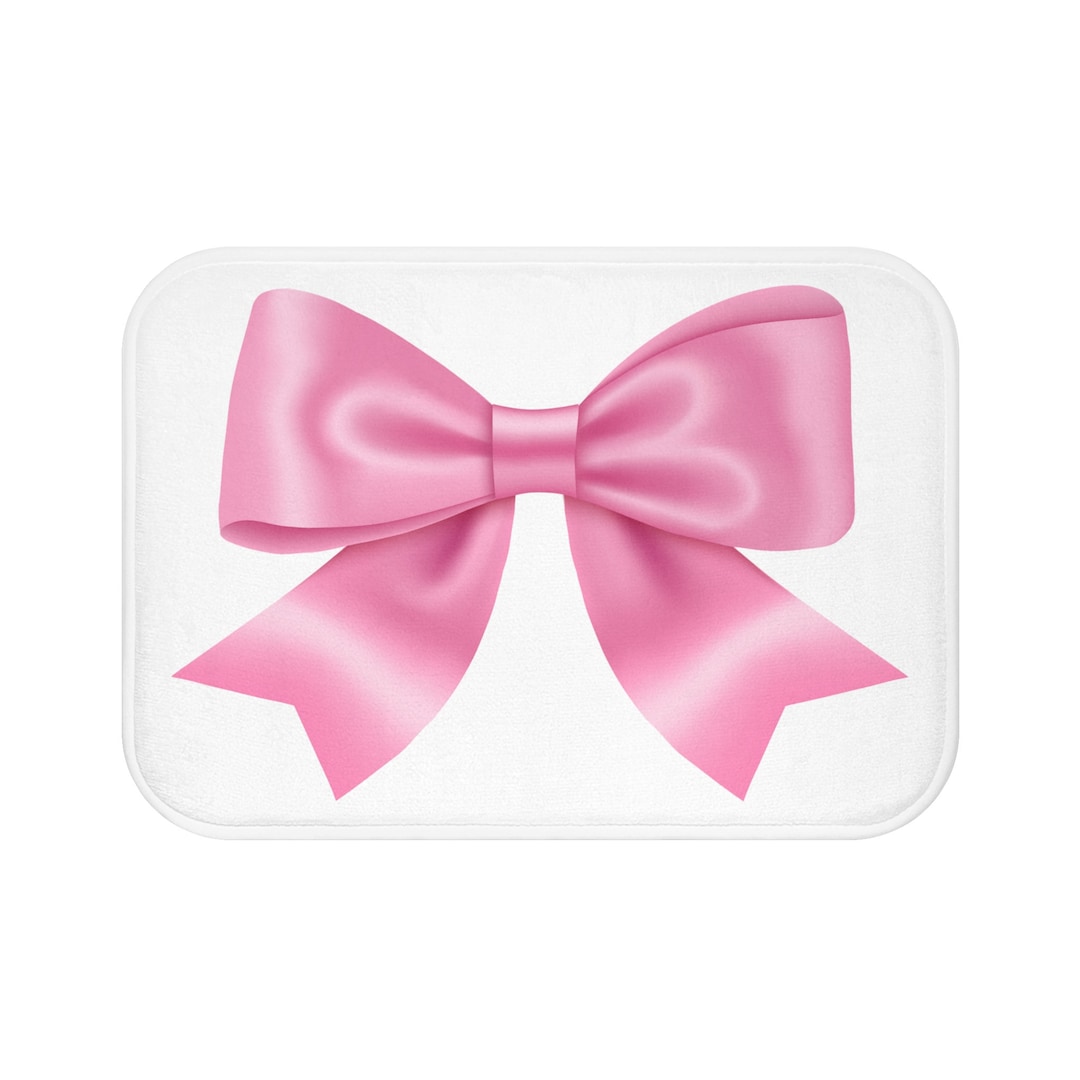 Cute Bath Mat Unique Bath Mat Cute Bow Bath Mat Coquette Bath Mat ...
