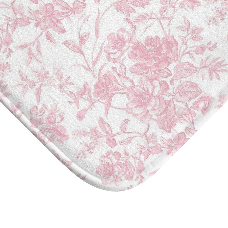 Cute Bath Mat Unique Bath Mat Cute Floral Bath Mat Coquette Bath Mat ...