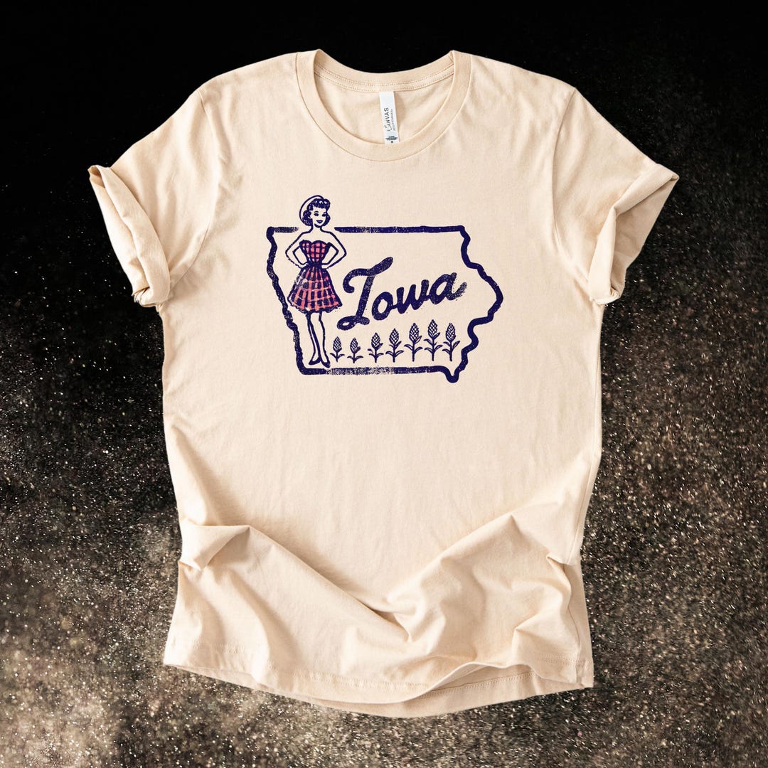 Vintage Iowa Graphic Tee: Farmhouse Style Unisex T-shirt - Etsy