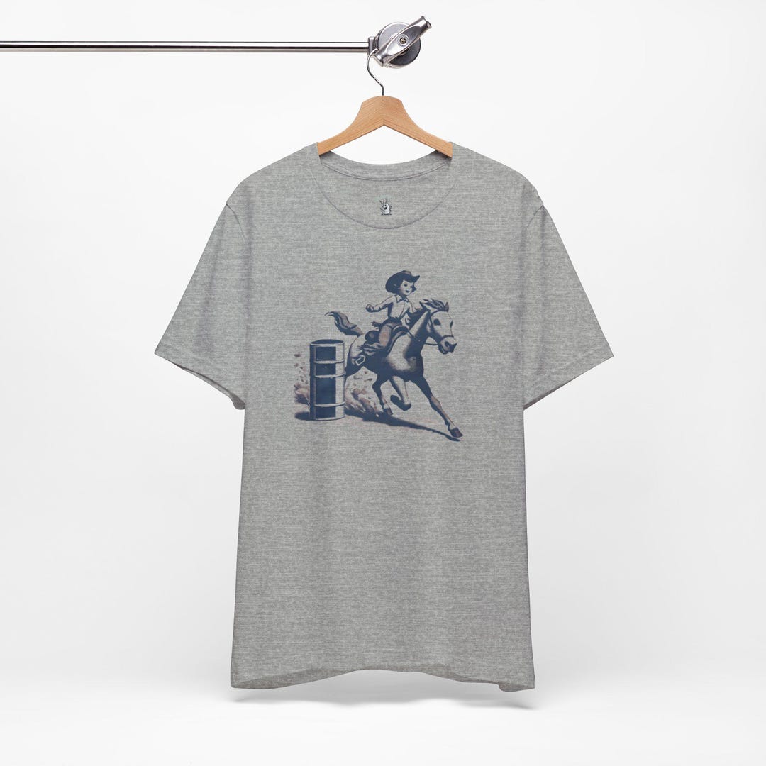 Vintage Rodeo Barrel Racing Graphic Tee, Horse Riding Shirt, Cowboy ...