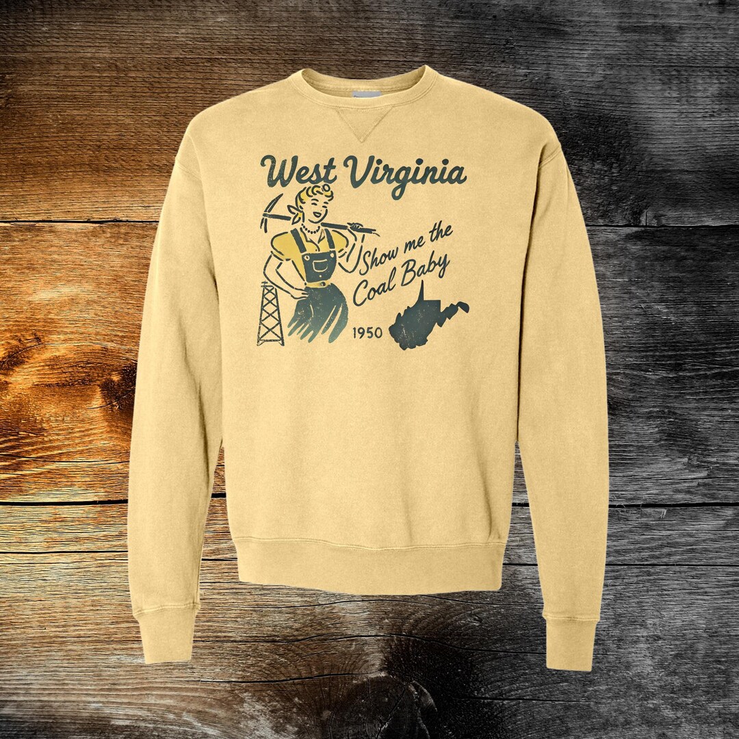 Vintage West Virginia Pin up Sweater Unisex Comfortwash® Garment Dyed ...