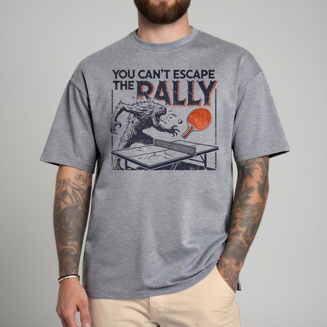 Retro Ping Pong Tee: You Can't Escape the Rally, Vintage Style - Etsy