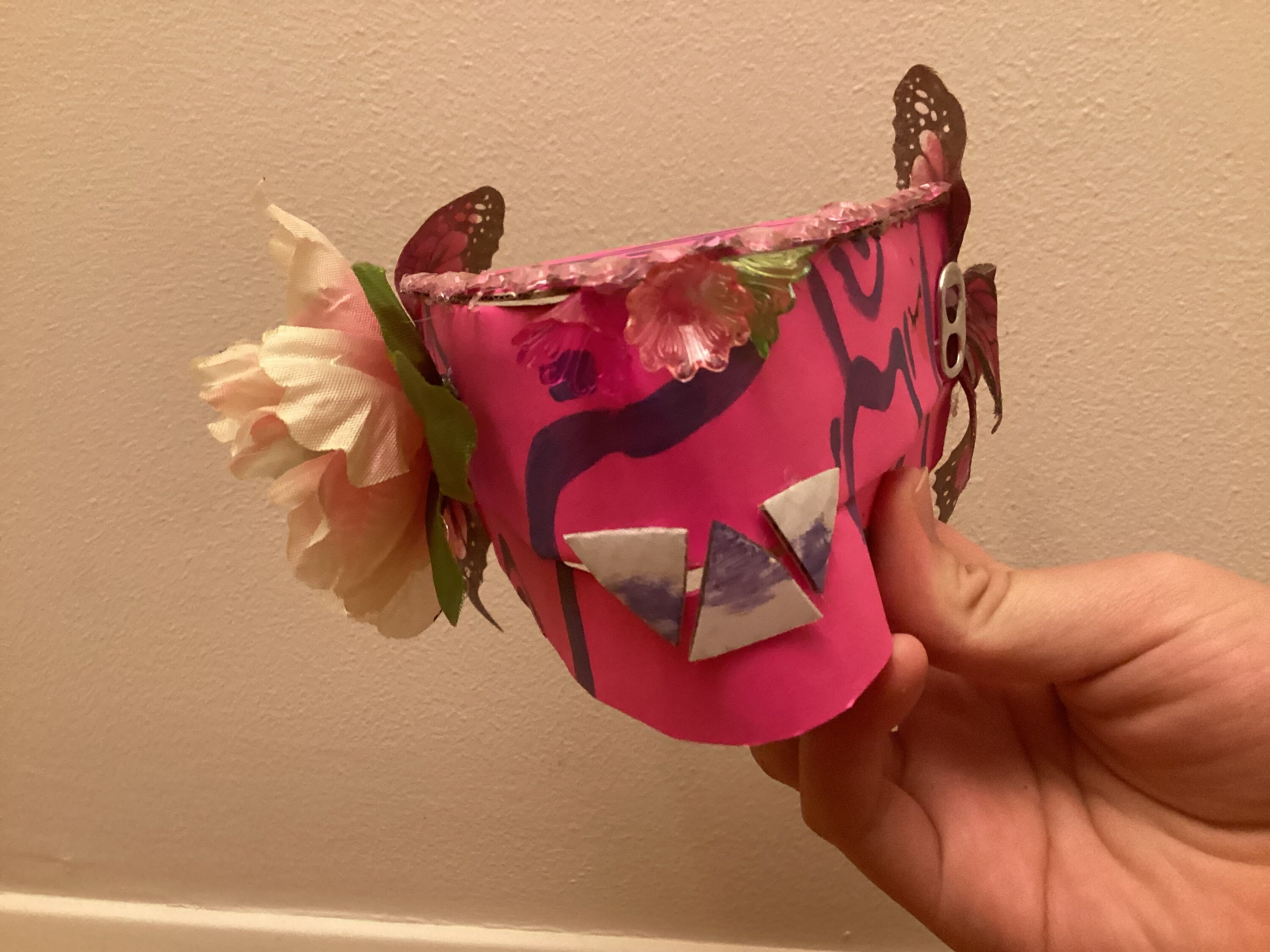 Pink Butterfly Paper Dragon Puppet - Etsy