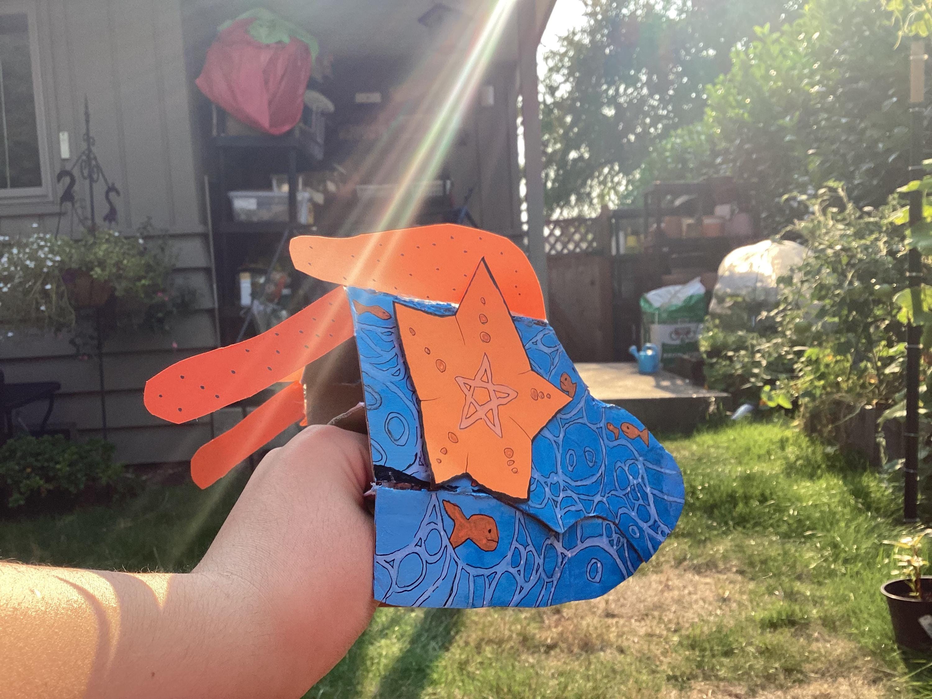 Coral Reef Paper Dragon Puppet - Etsy