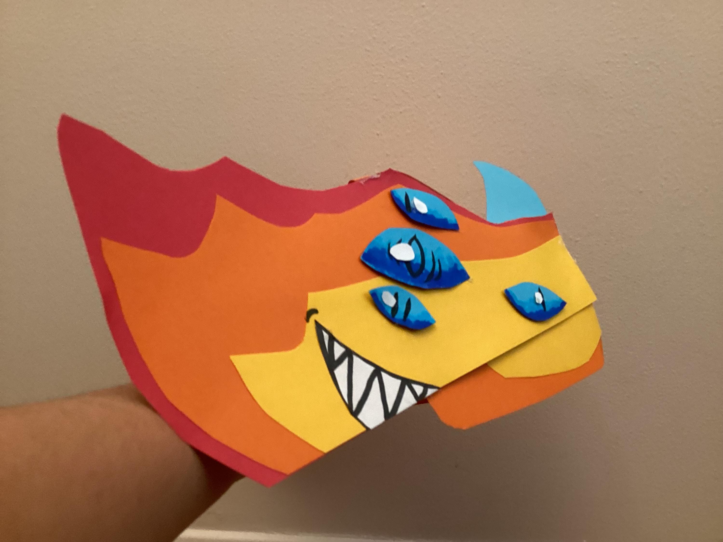 Fire Paper Dragon Puppet - Etsy