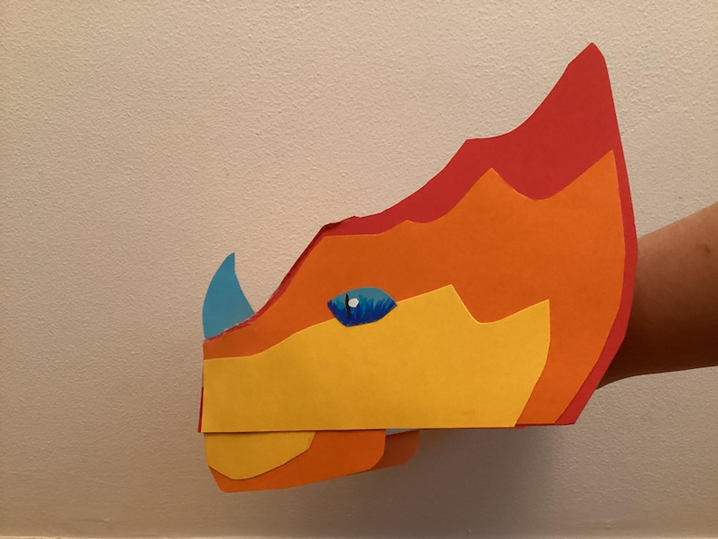 Fire Paper Dragon Puppet - Etsy