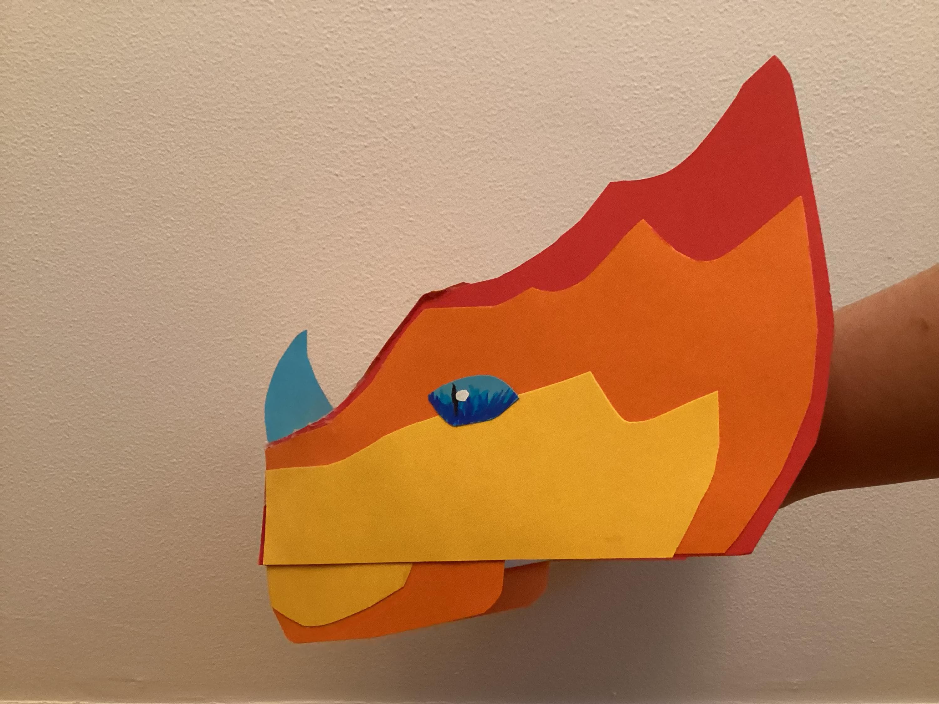 Fire Paper Dragon Puppet - Etsy