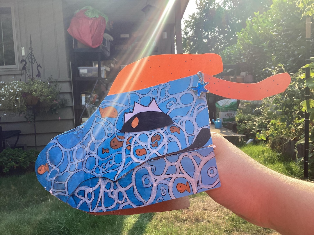 Coral Reef Paper Dragon Puppet - Etsy
