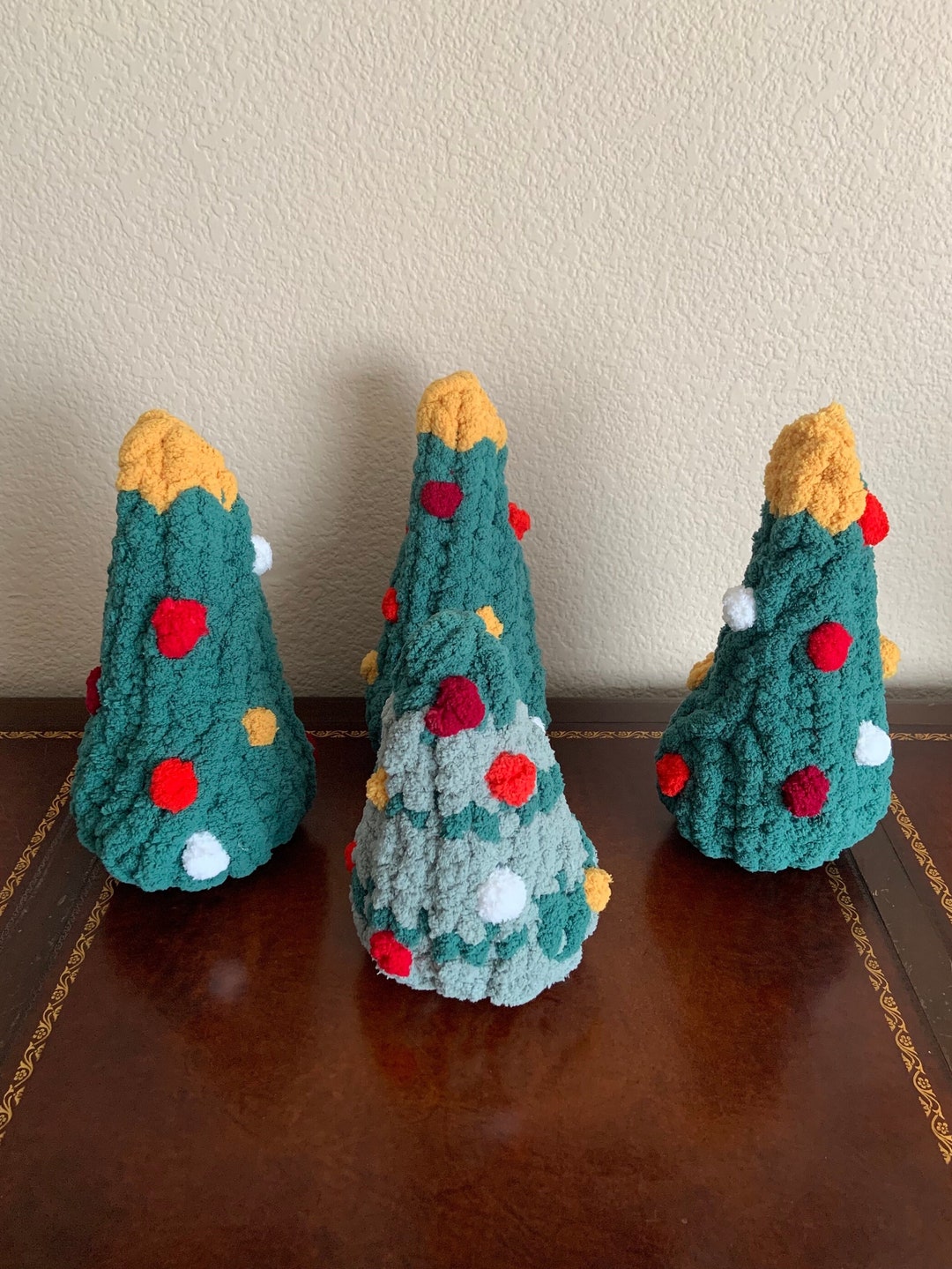 Chunky Knit Christmas Trees, Chunky Cable Knit Christmas Tree Plushie ...