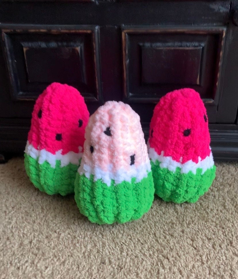 Chunky Knit Watermelons, Chunky Knit Watermelon Slices, Watermelon ...
