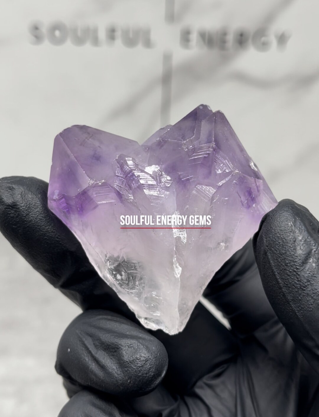 RARE Amethyst Twin Scepter Heart Shape Crystal Gem Crystal Home Decor ...