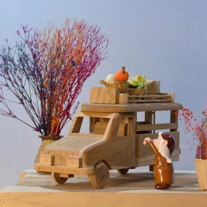 Miniature Minibus Thailand: Handmade Wooden Toy for Miniature Gardens ...