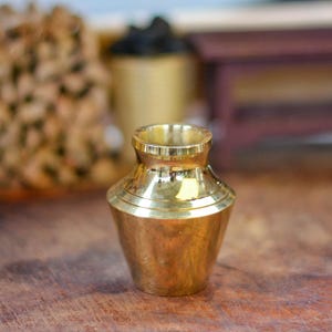 Handmade Miniature Brass Vase | Dollhouse Decor, Mini Kalash - Etsy