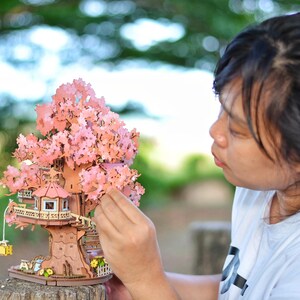 Miniature Tree House Diorama, Realistic Fairy Garden Display: Based on ...