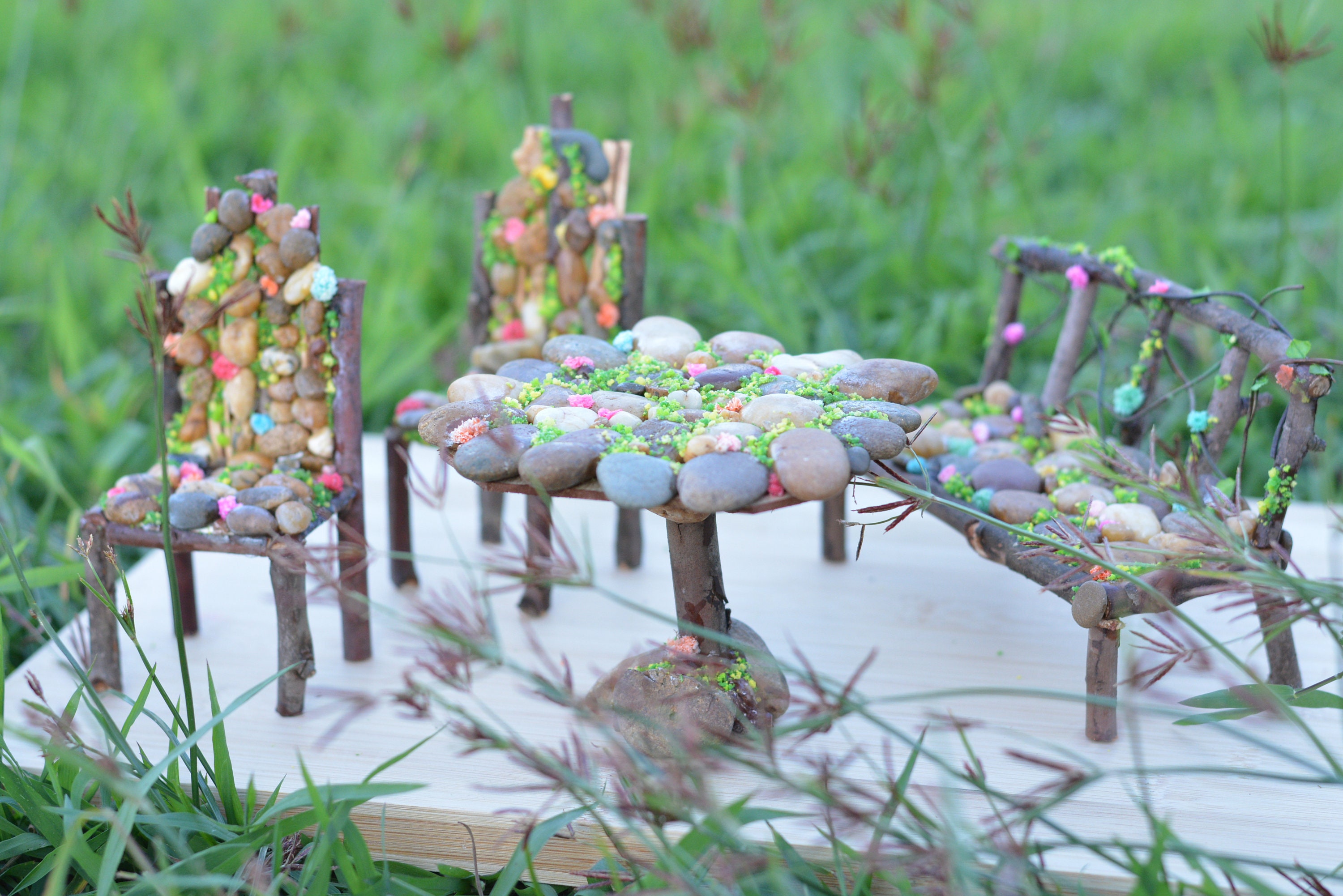 Miniature Fairy Sofa Made From Stone and Wood - Etsy