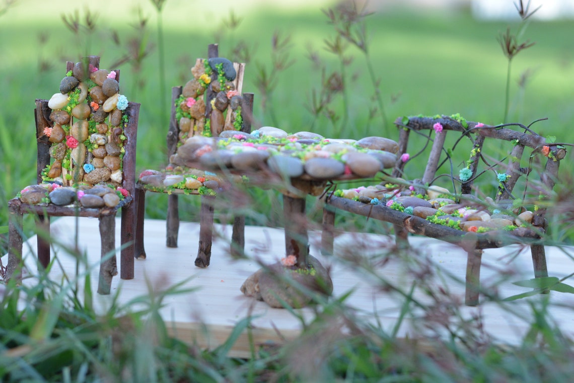 Miniature Fairy Sofa Made From Stone and Wood - Etsy