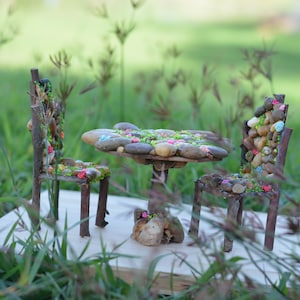 Miniature Fairy Table Made From Stone and Wood - Etsy