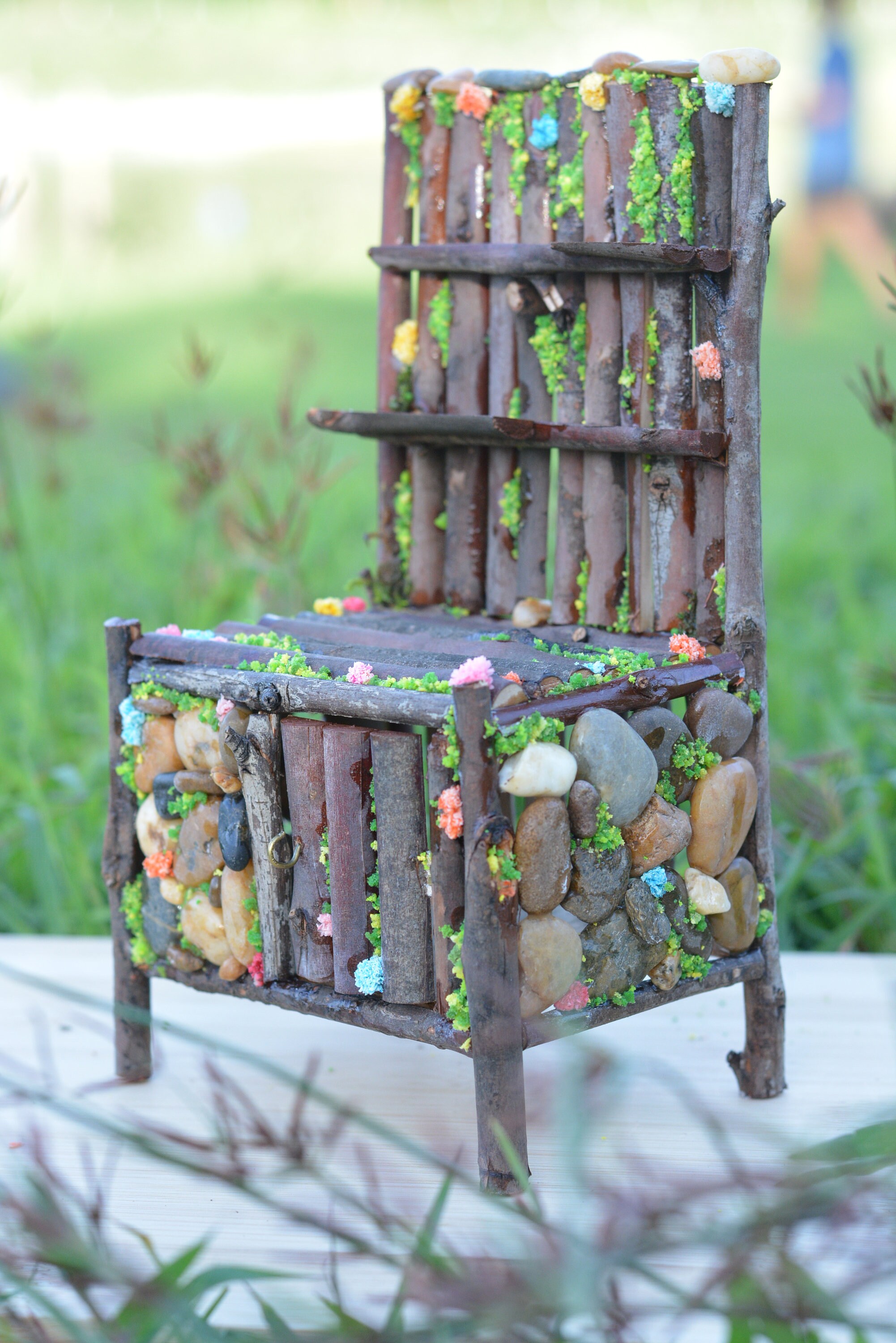 Miniature Fairy Cooking Cabinet: Stone & Wood Kitchen Decor - Etsy