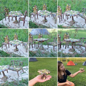 Miniature Fairy Table Made From Stone and Wood - Etsy