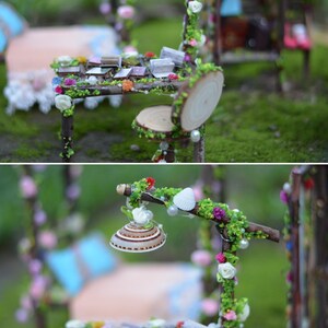 Miniature Fairy Working Table With Lamp and Chair/ Realistic Fairy ...