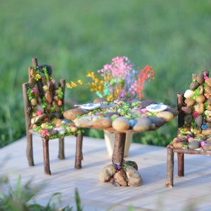 Miniature Fairy Table Made From Stone and Wood - Etsy