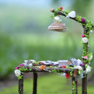 Miniature Fairy Working Table With Lamp and Chair/ Realistic Fairy ...