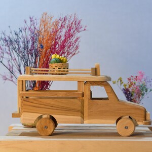Miniature Minibus Thailand: Handmade Wooden Toy for Miniature Gardens ...