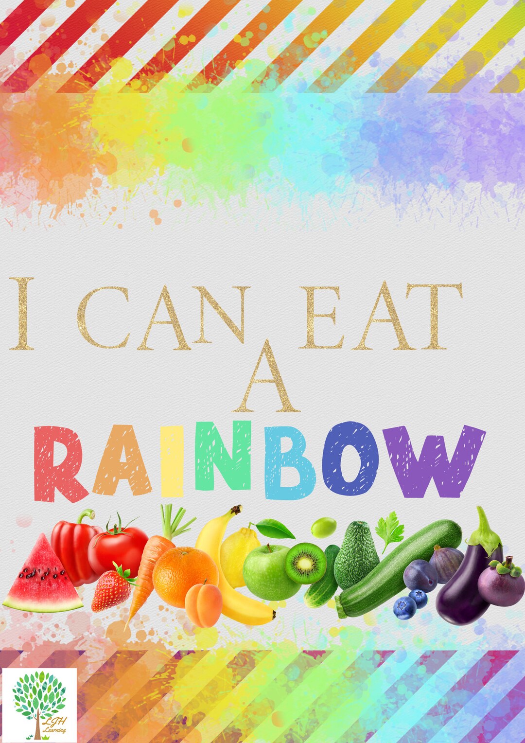 I Can Eat a Rainbow Visual Resource for Education - Etsy