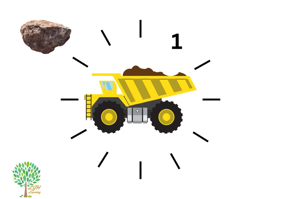 Dump Truck Rock Counting - Preschool Maths - Etsy