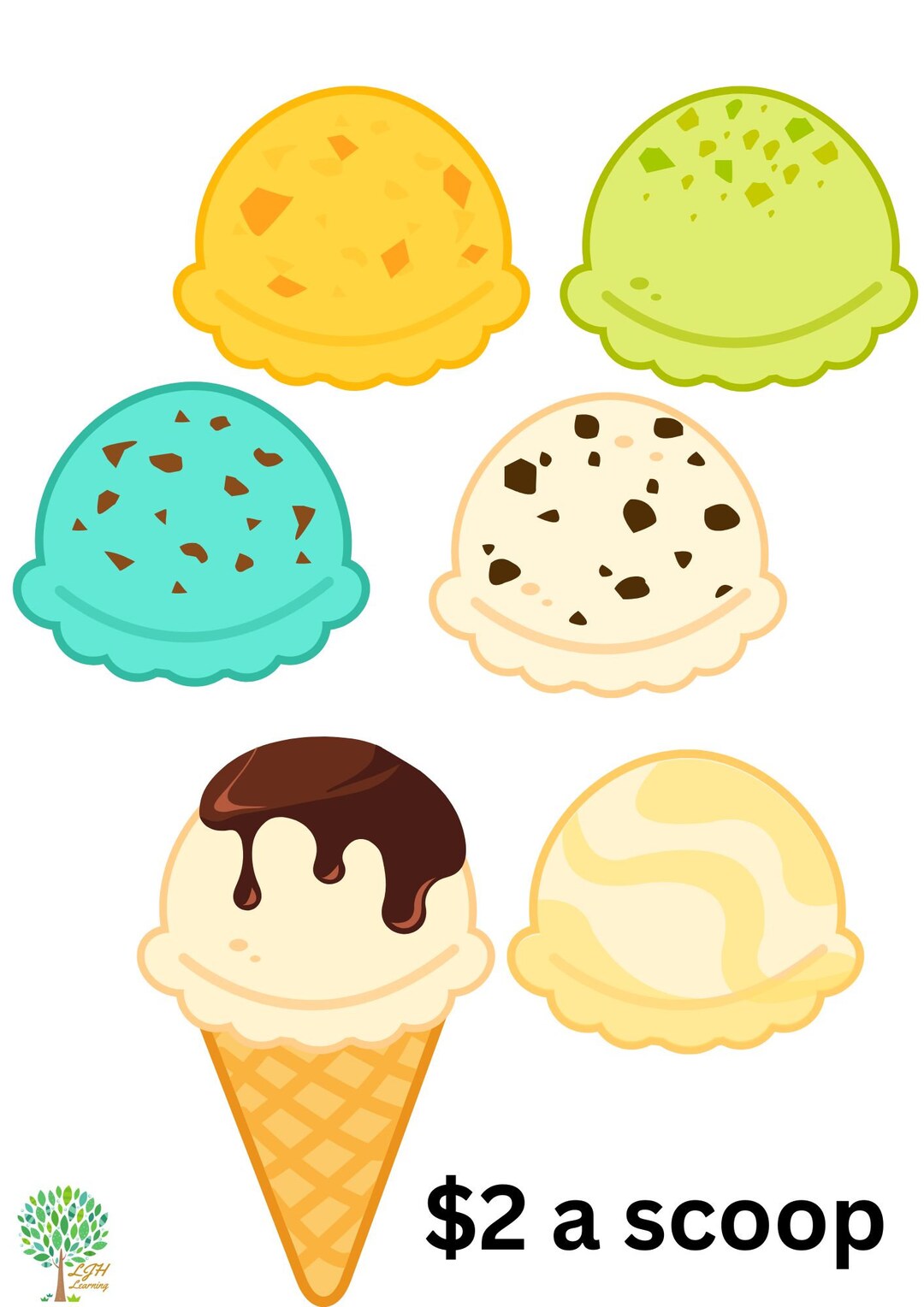 Create Your Own Ice-cream Shop With Cute Printable Cones and Scoops ...