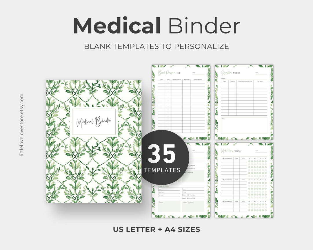 Medication Tracker & Medical Binder for Health Management - Health ...