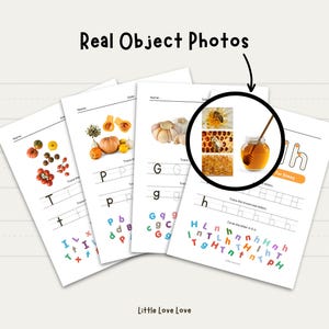 Alphabet Letters Tracing Worksheets | Handwriting Practice, A to Z Food ...