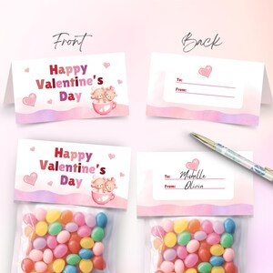 Valentine Printable Treat Bag Topper Kids Classroom Valentines Favor ...