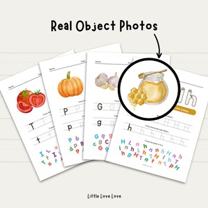 Alphabet Letters Tracing Worksheets | A to Z Food Names for Handwriting ...