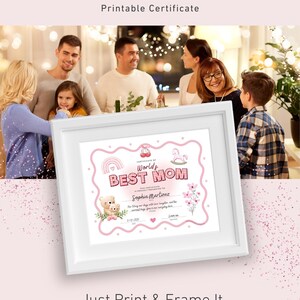 Worlds Best Mom - Mothers Day Keepsake Gift From Child - Printable ...